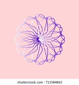 Purple Outline Pattern On Pink Background Stock Vector (Royalty Free ...
