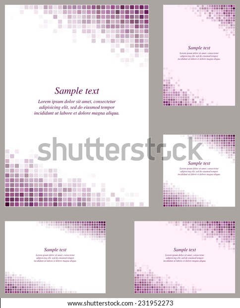 Purple Page Corner Design Template Invitation Stock Vector (Royalty ...