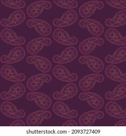 Purple Paisley Pattern Vector Art Stock Vector (Royalty Free ...