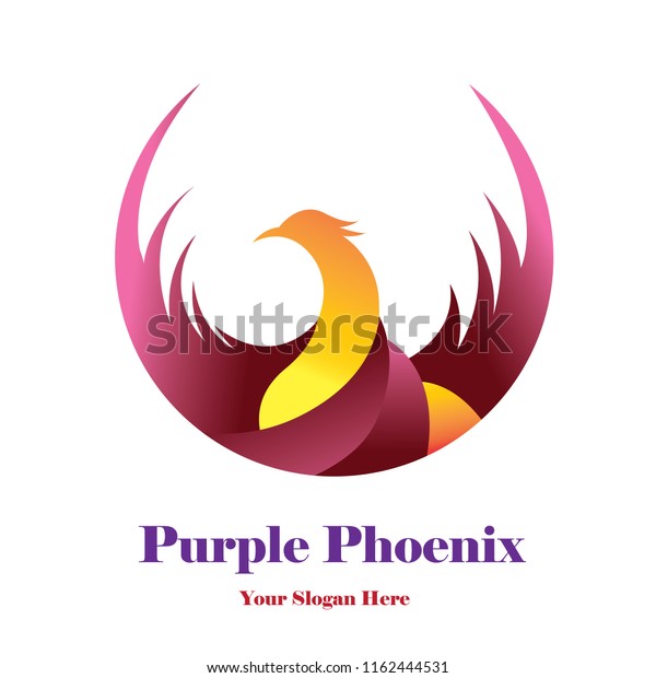 Vetor stock de Purple Phoenix Template Logo Design Purple (livre de ...