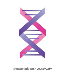 Purple Pink Dna Molecule Stock Vector (Royalty Free) 2005392269 ...