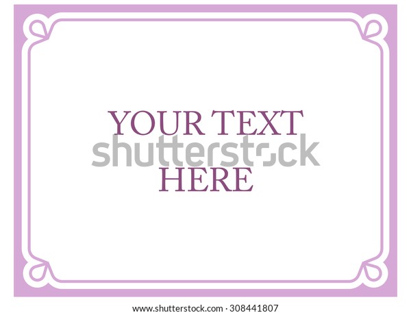 Purple Pink Horizontal Border Frame Deco Stock Vector (Royalty Free ...