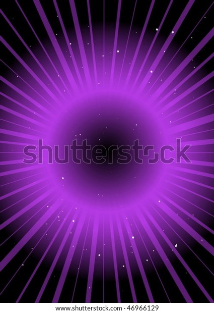 Purple Planet Radiation Rays Stock Vector (Royalty Free) 46966129 ...