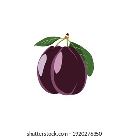 Plum Logo Vector Icon Design Template Stock Vector (Royalty Free ...