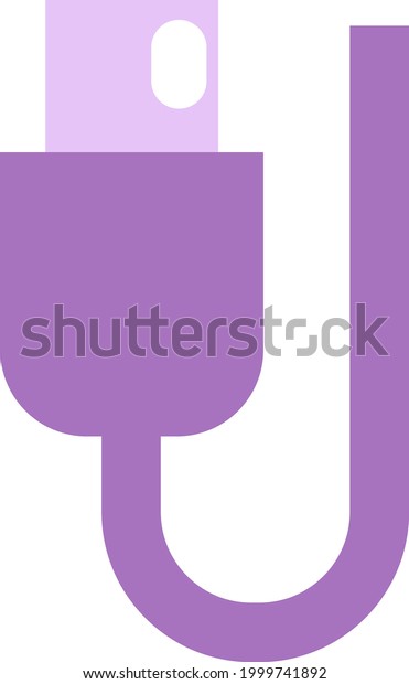Purple Power Cable Illustration On White Stock Vector (Royalty Free ...