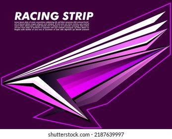 Purple Racing Stripes Vector Art Stock Vector (Royalty Free) 2187639997 ...