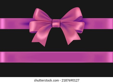 Purple Ribbons Set Realistic Vector Illustration Stock Vector (Royalty ...