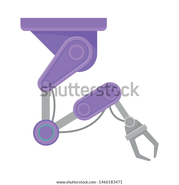Purple Robotic Hand Vector Illustration On Stock Vector (Royalty Free ...