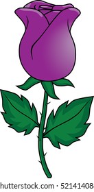 Purple Rose Drawing Stock Vector (Royalty Free) 521414086 | Shutterstock