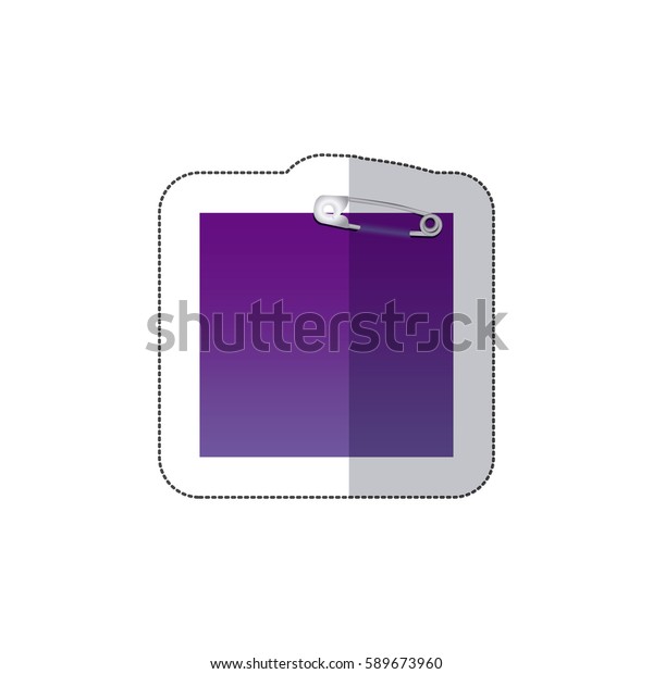 Purple Safety Pin Inside Letters Vector Stock Vector (Royalty Free ...