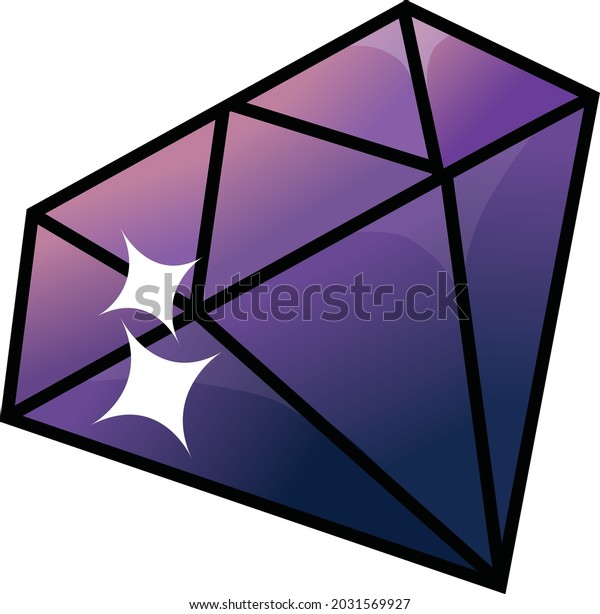 Purple Shining Diamond Vector Illustration Stock Vector (Royalty Free ...