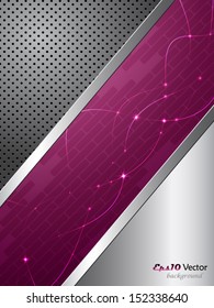 Purple Silver Elegant Abstract Background Stock Vector (Royalty Free ...
