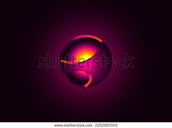 Purple Sphere Energy Core Vector Stock Vector (Royalty Free) 2202003501 ...
