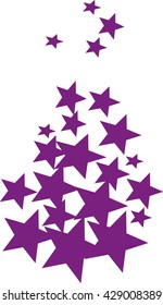 Purple Stars Falling Stock Vector (Royalty Free) 429008389 | Shutterstock