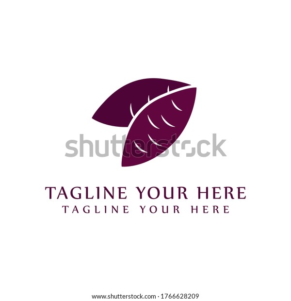 Purple Sweet Potato Logo Vector Illustration: เวกเตอร์สต็อก (ปลอดค่า ...