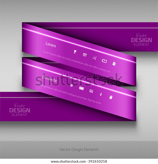 Purple Vector Infographics Design Infographic Presentation Stock Vector ...