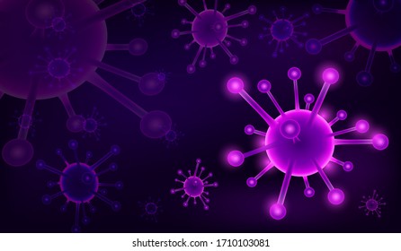 Purple Virus Background Image Stock Vector Stock Vector (Royalty Free ...