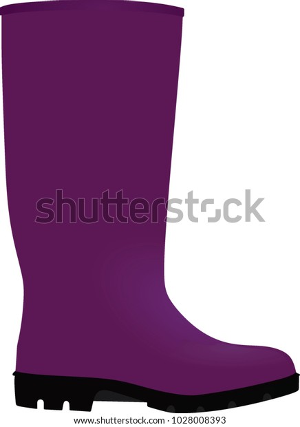 Purple Wellie Vector Illustration Stock Vector (Royalty Free ...