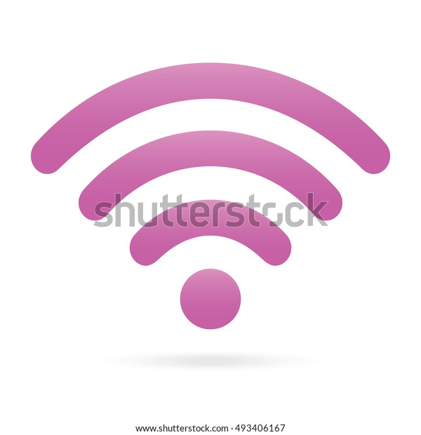 Purple Wifi Icon Wireless Symbol On Stock Vector (Royalty Free ...