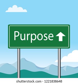 Purpose Road Sign Stock Vector (Royalty Free) 1221838648 | Shutterstock