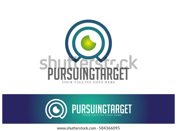 Pursuing Target Logo Template Design Vector: vector de stock (libre de ...