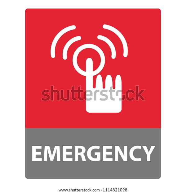 Push Alarm Button Icon Emergency Button Stock Vector (Royalty Free ...