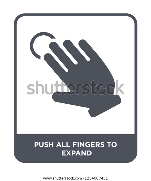 Push All Fingers Expand Icon Vector Stock Vector (Royalty Free ...