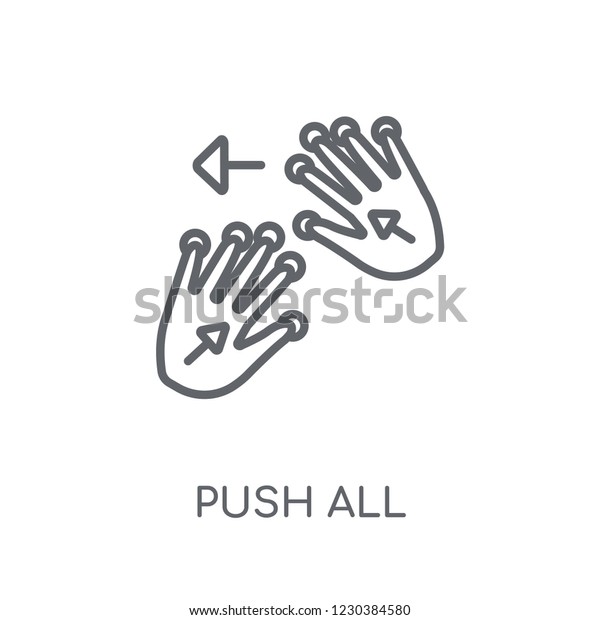 Push All Fingers Twist Left Linear Stock Vector (Royalty Free ...