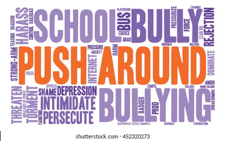 Push Around Word Cloud On White Stock Vector (Royalty Free) 452320273 ...