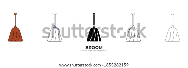 Push Broom Vector Type Icon Stock Vector (Royalty Free) 1855282159 ...