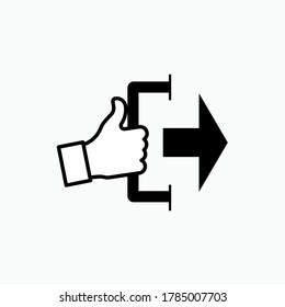 Push Door Icon Opening Symbol Vector Stock Vector (Royalty Free ...