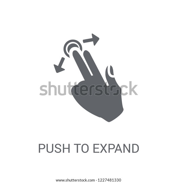 Push Expand Icon Trendy Push Expand Stock Vector (Royalty Free ...