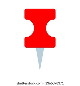 Push Pin Icon Paper Attachment Symbol Stock Vector (Royalty Free ...