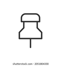 Push Pin Line Icon Web Symbol Stock Vector (Royalty Free) 2051804330 ...