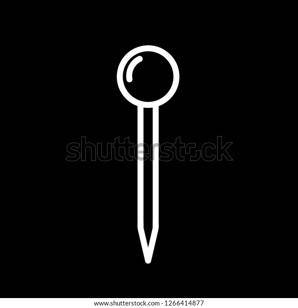 Push Pin Outline Icon Stock Vector (Royalty Free) 1266414877 | Shutterstock
