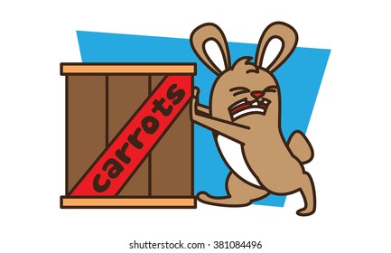 Push Rabbit Stock Vector (Royalty Free) 381084496 | Shutterstock