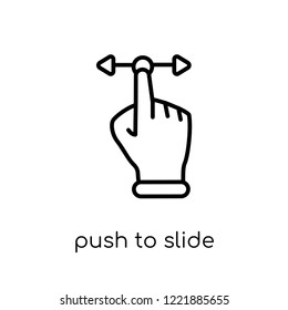 Push Slide Right Left Gesture Icon Stock Vector (Royalty Free) 1208987356
