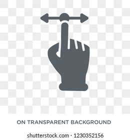 Push Slide Right Left Gesture Icon Stock Vector (Royalty Free) 1208987356