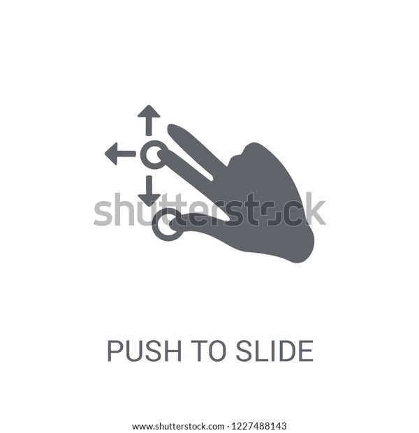 Push Slide Right Left Gesture Icon Stock Vector (Royalty Free ...