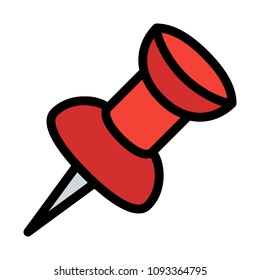 Push Thumb Pin Stock Vector (Royalty Free) 1093364795 | Shutterstock