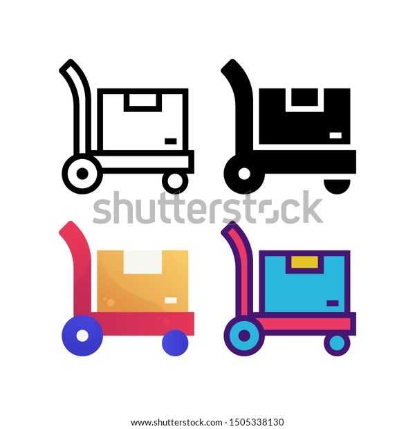 Pushcart Logo Icon Design Four Style Stock Vector (Royalty Free ...