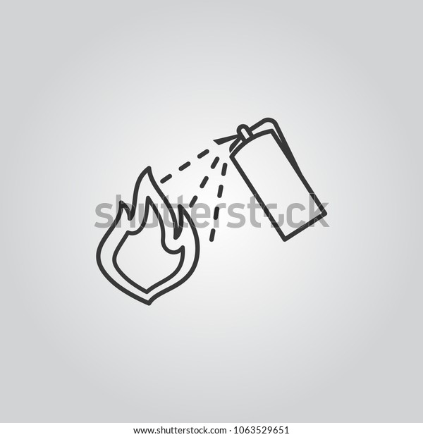 Put Out Fire Fire Extinguisher Icon Stock Vector (Royalty Free ...