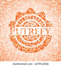 Putrefy Orange Mosaic Emblem Background Stock Vector (Royalty Free ...