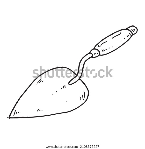 Putty Knife Hand Drawn Cartoon Putty 库存矢量图（免版税）2108397227 | Shutterstock