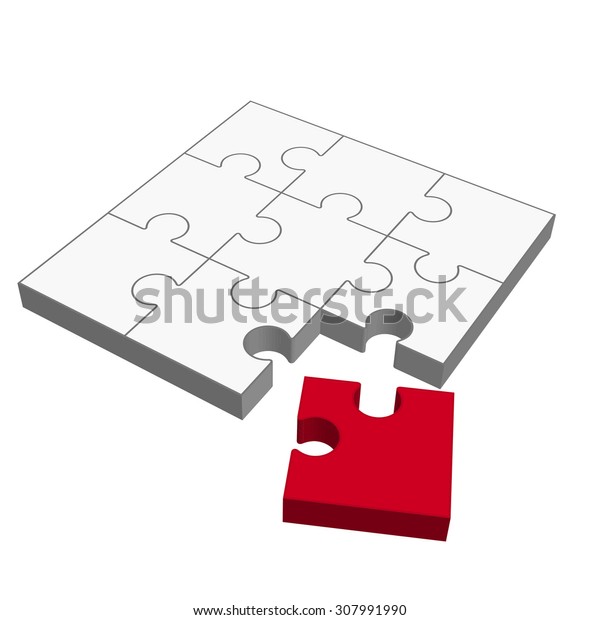 Puzzle 3d Does Not Fit Stock Vector (Royalty Free) 307991990