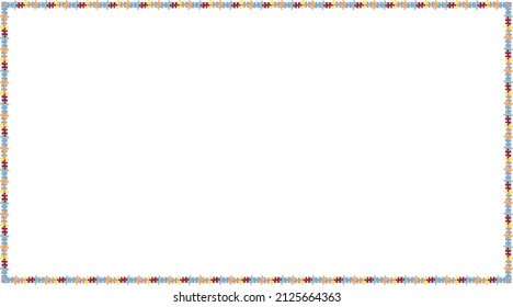 Puzzle Border Transparent Background Stock Vector (Royalty Free ...
