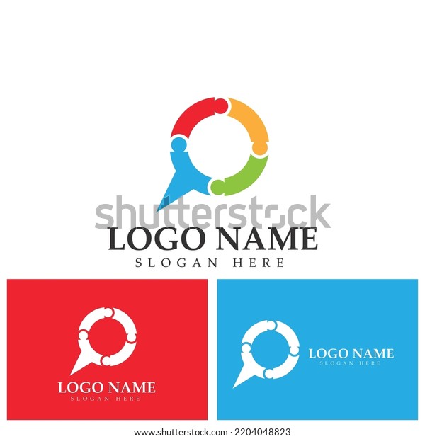 Puzzle Chat Logo Template Illustration Stock Vector (Royalty Free ...