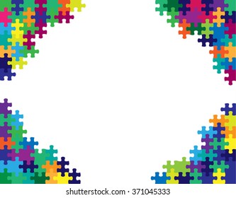 Puzzle Color Background Stock Vector (Royalty Free) 371045333 ...