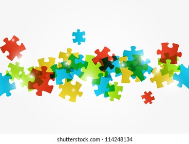 Puzzle Color Background Lights Stock Vector (Royalty Free) 114248134 ...