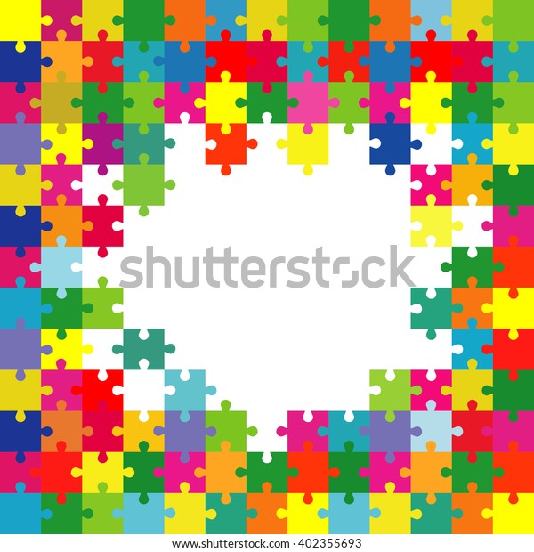 Puzzle Color Background Place Text Vector Stock Vector (Royalty Free ...